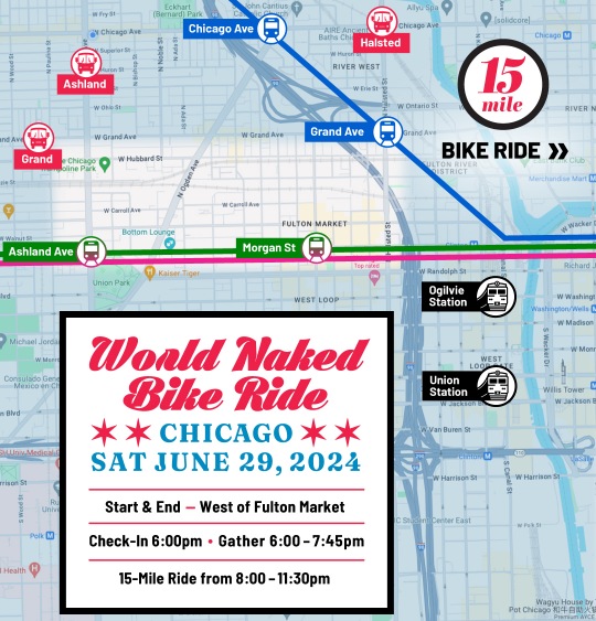 World Naked Bike Ride : Chicago - JUNE 29th 2024